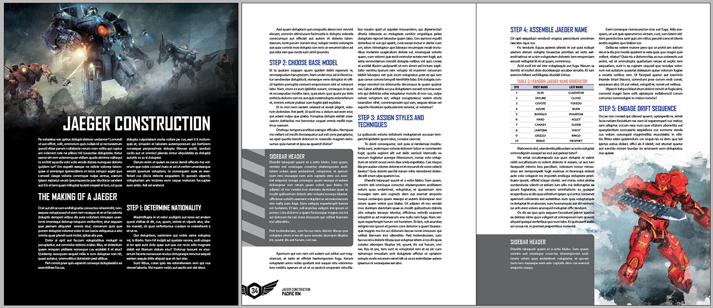 Jaeger Maker: a layout doodle – denagh design